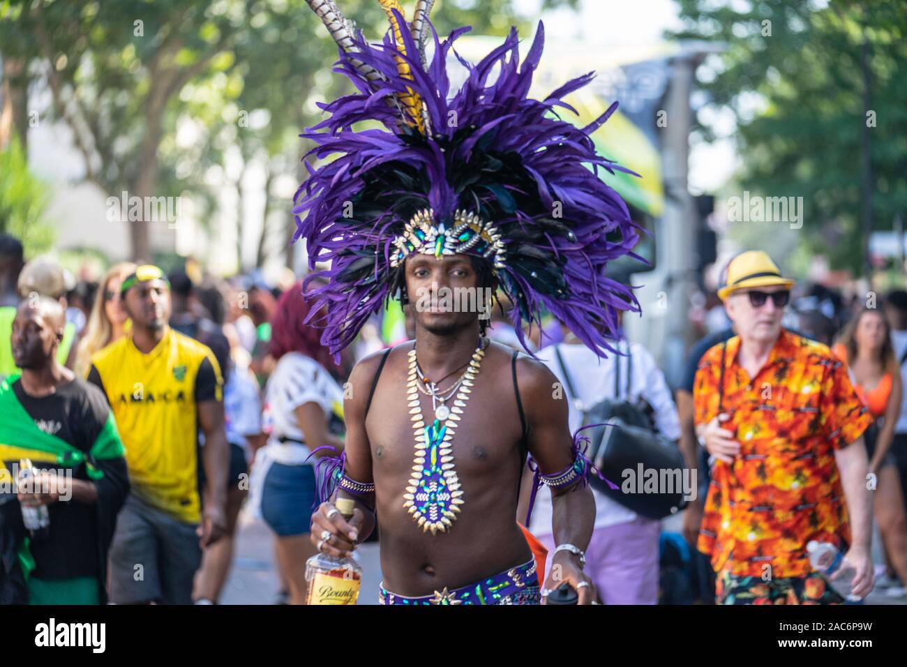 London, UK ,August 25, 2019.Caribbean colour comes to west London as ...