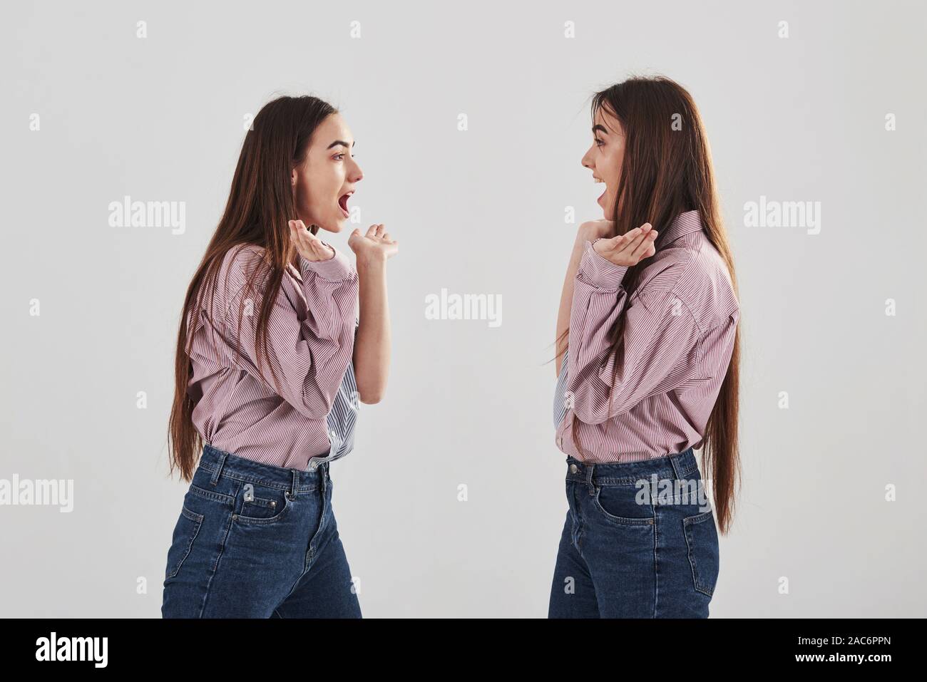 They looks at each other and it's looks almost like a mirror. Two ...