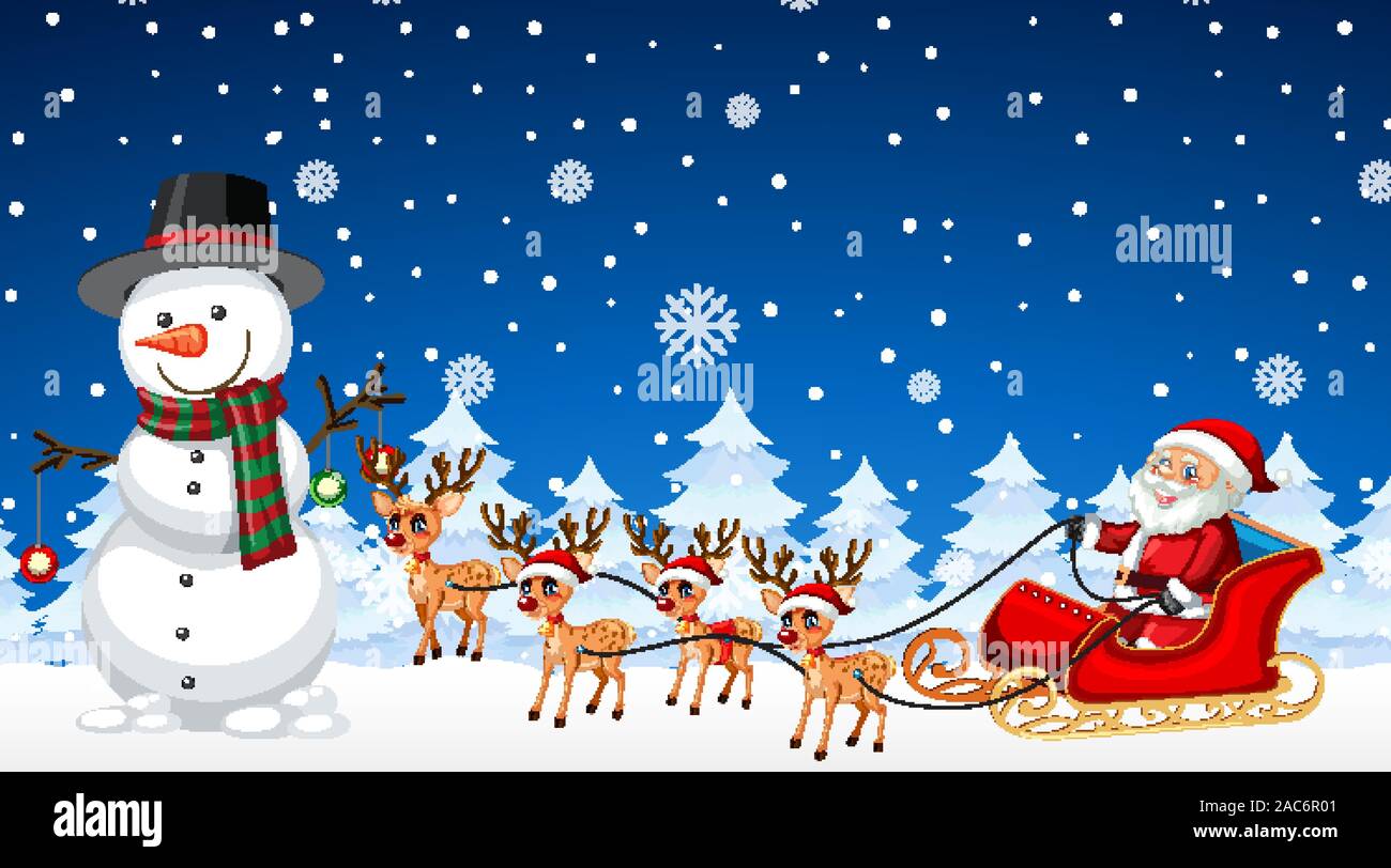 Santa Claus With Snowman