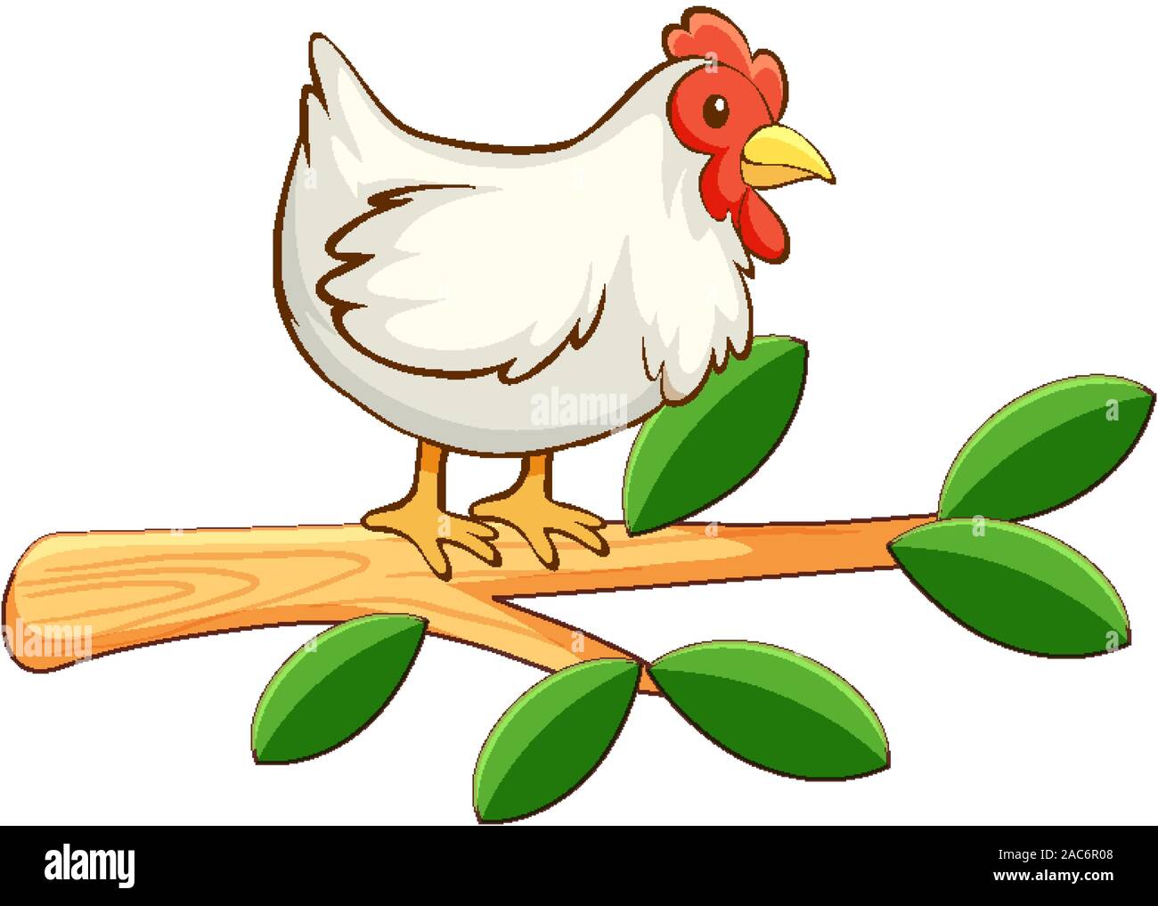 Chicken on white background illustration Stock Vector Image & Art - Alamy