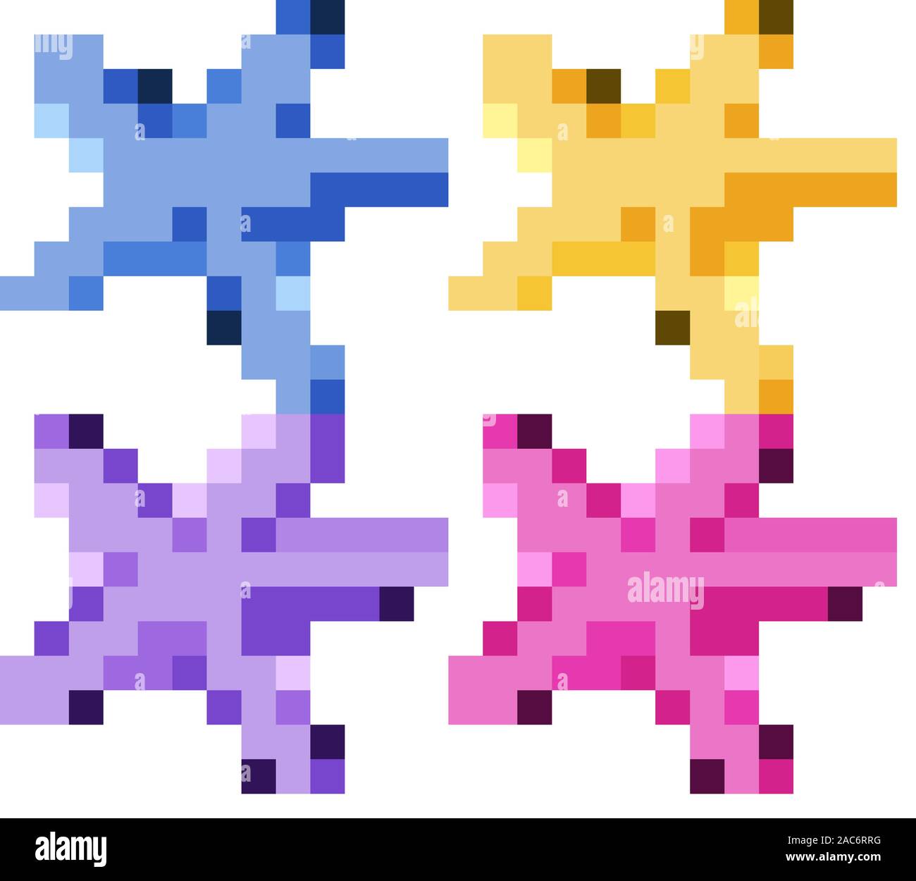 Starfish in four different colors illustration Stock Vector Image & Art ...