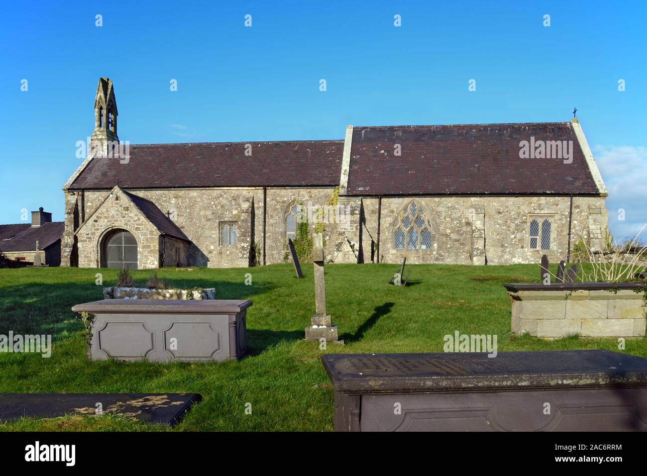 St Cristiolus's Church, Llangristiolus, Anglesey, dates from the 12th ...
