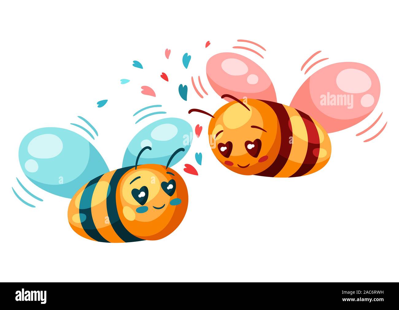 Bees in love Stock Vector Images - Alamy