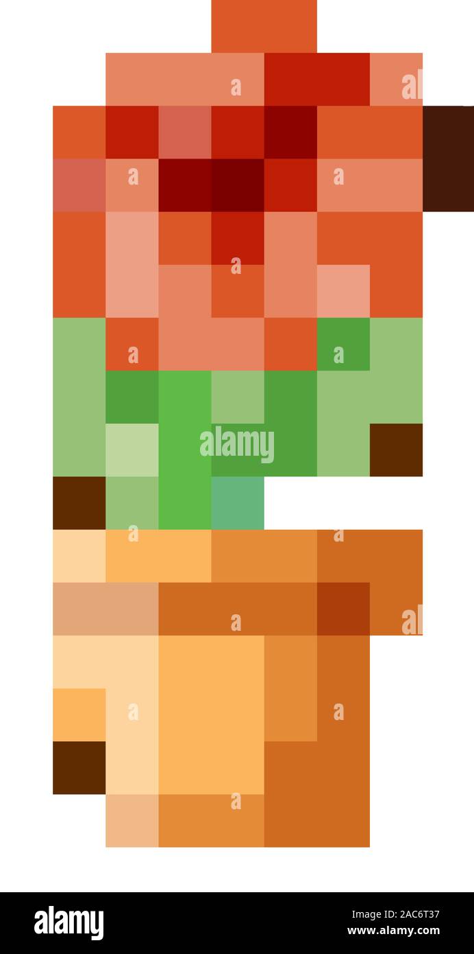 Red clay flower pot Stock Vector Images - Alamy