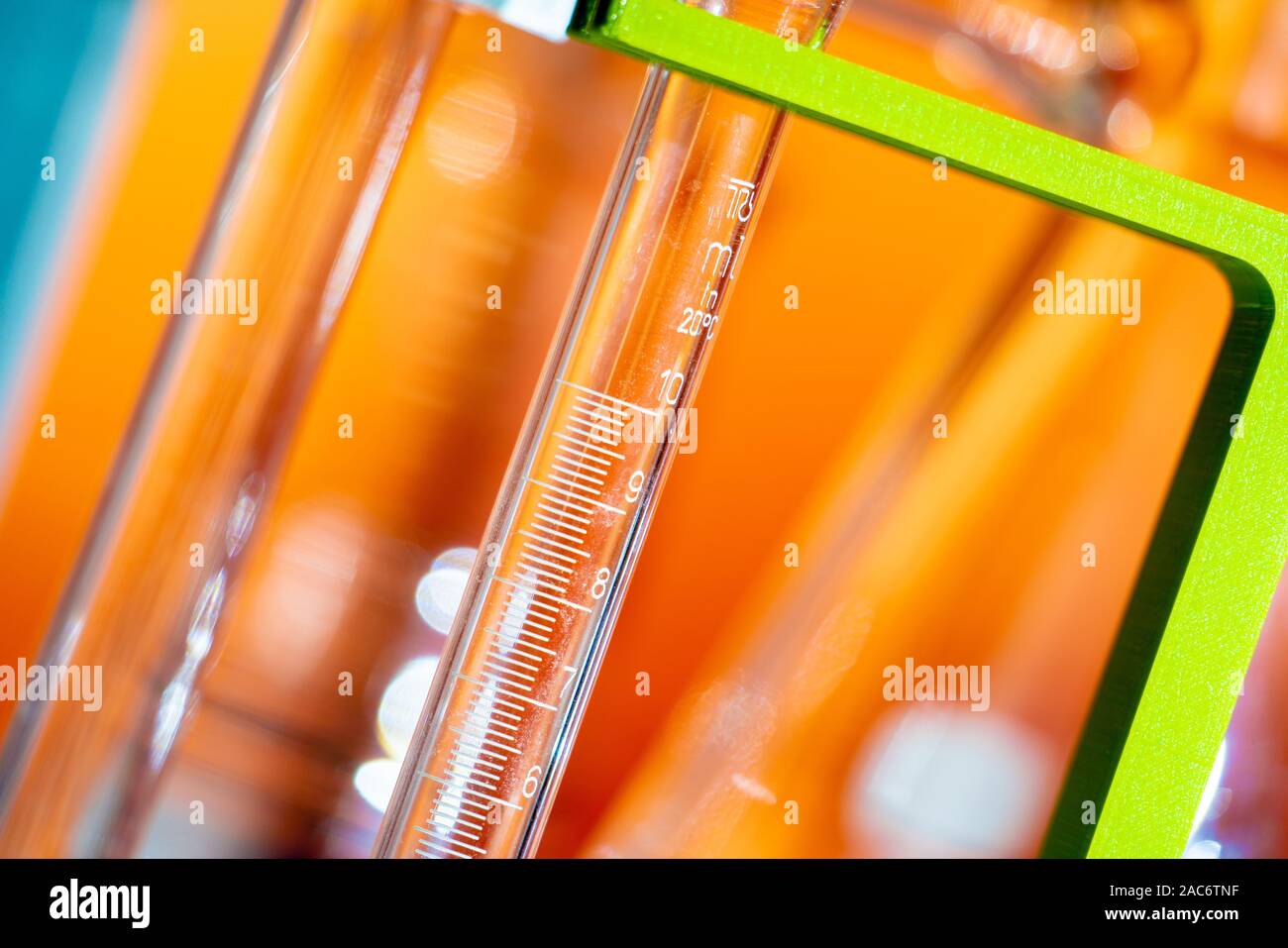 Glass instruments in the laboratory of chemical synthesis Stock Photo ...