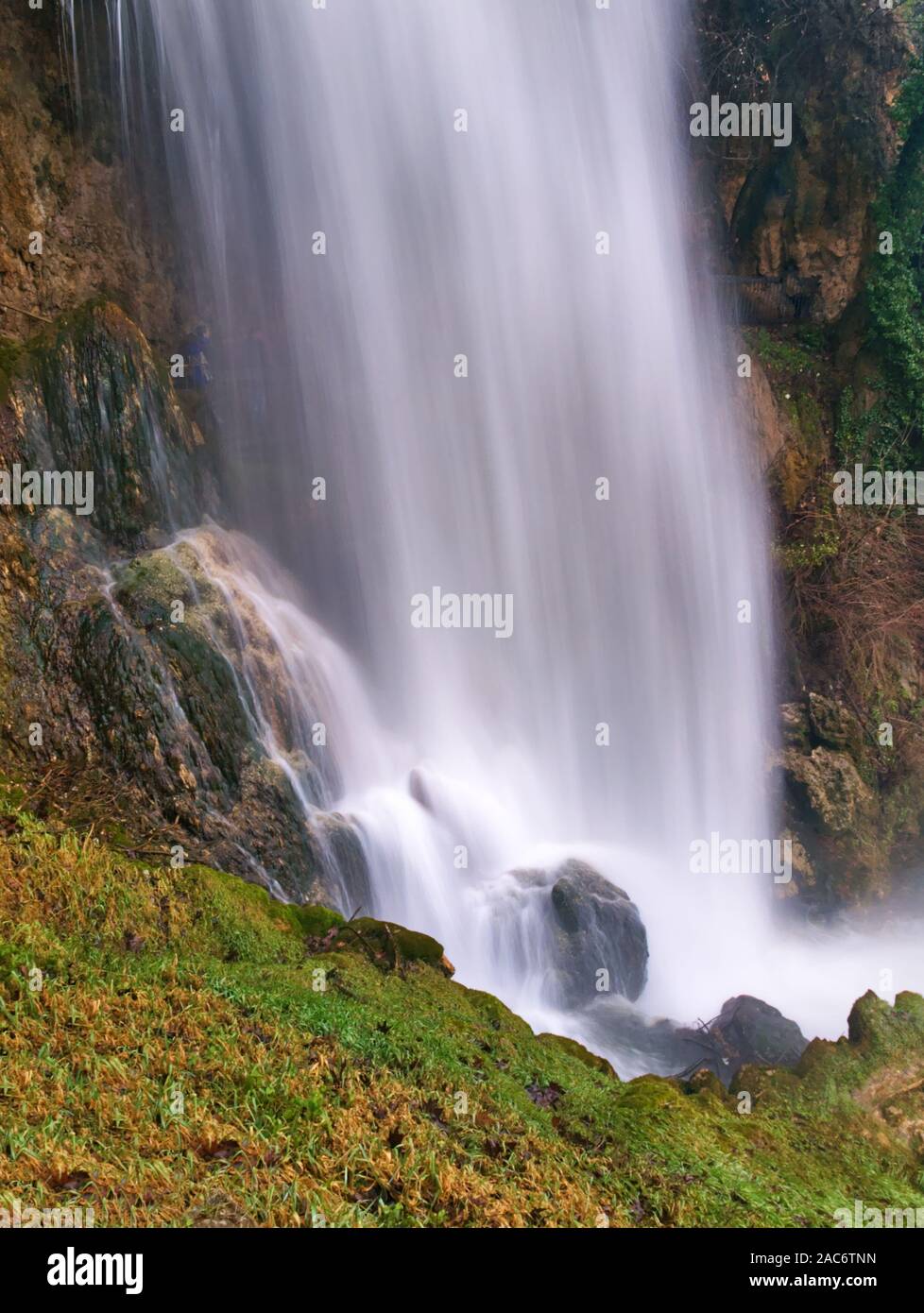 Waterfall in Edessa, Greece. Beautiful water flow, impressive vertical ...