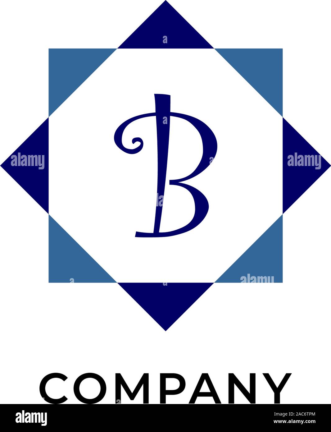 Letter B Alphabetic Logo Design Template, Development company Logo ...