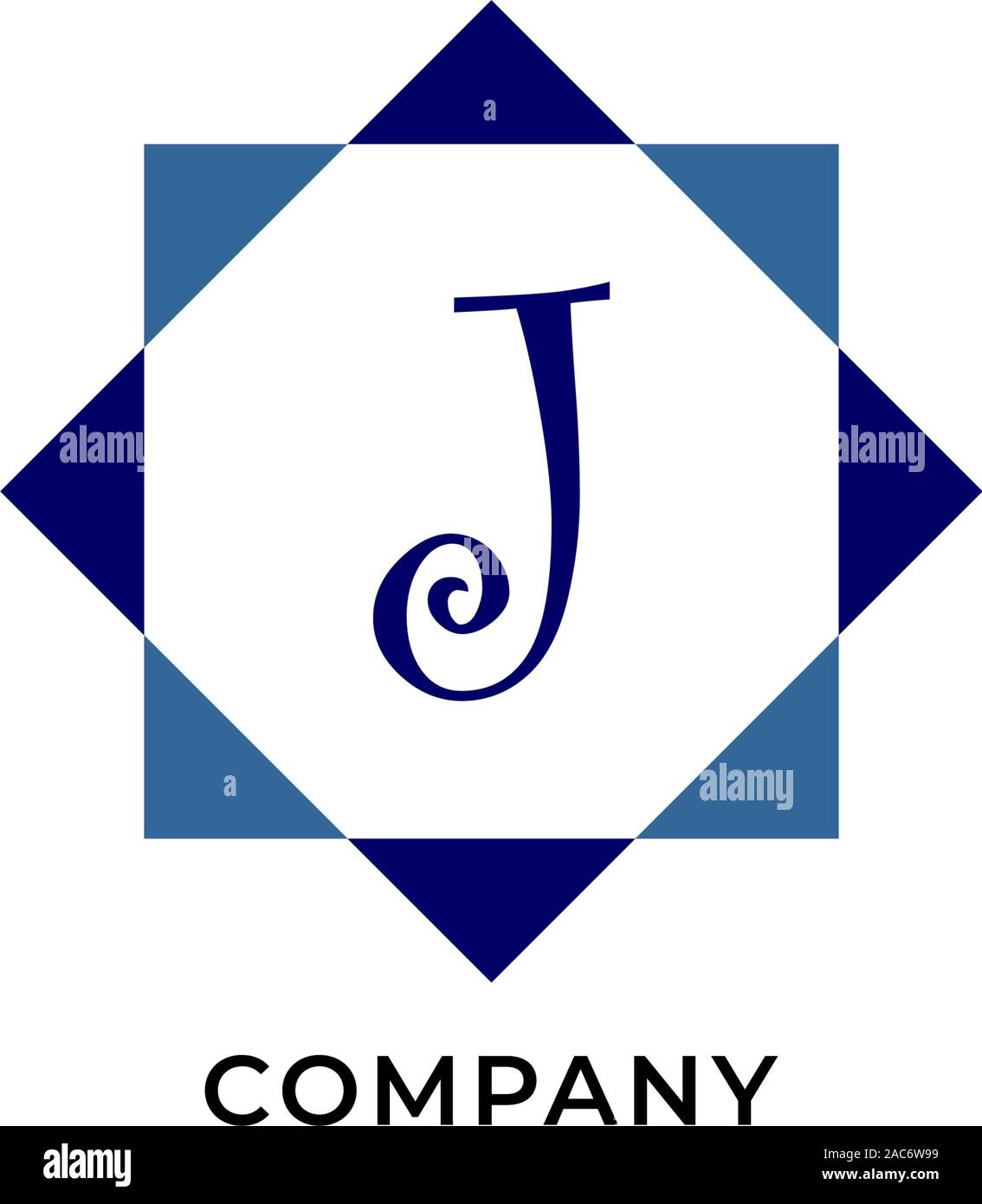 Letter J Alphabetic Logo Design Template, Development company Logo ...