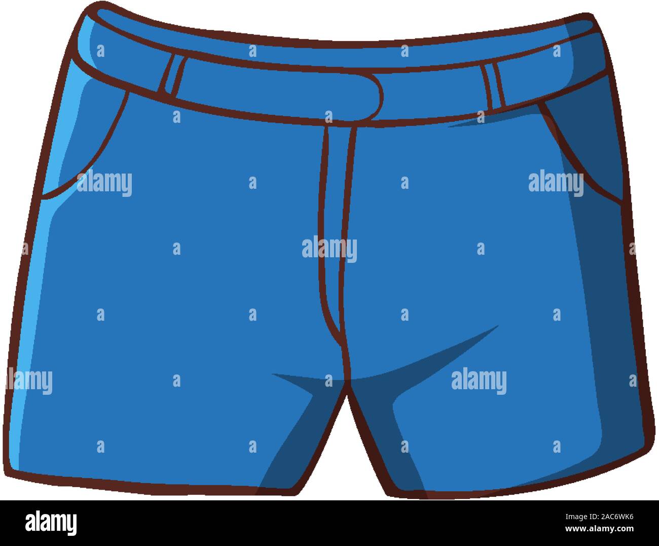 Blue shorts on white background illustration Stock Vector Image & Art ...