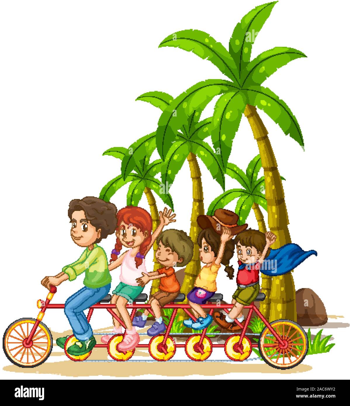 Man girl riding tandem bicycle hi-res stock photography and images - Alamy