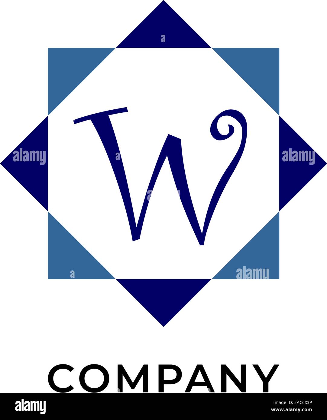 Letter W Alphabetic Logo Design Template, Development company Logo ...