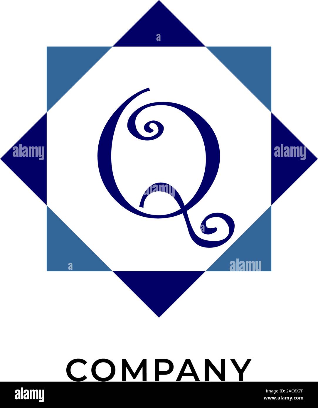 Letter Q Alphabetic Logo Design Template, Development company Logo ...
