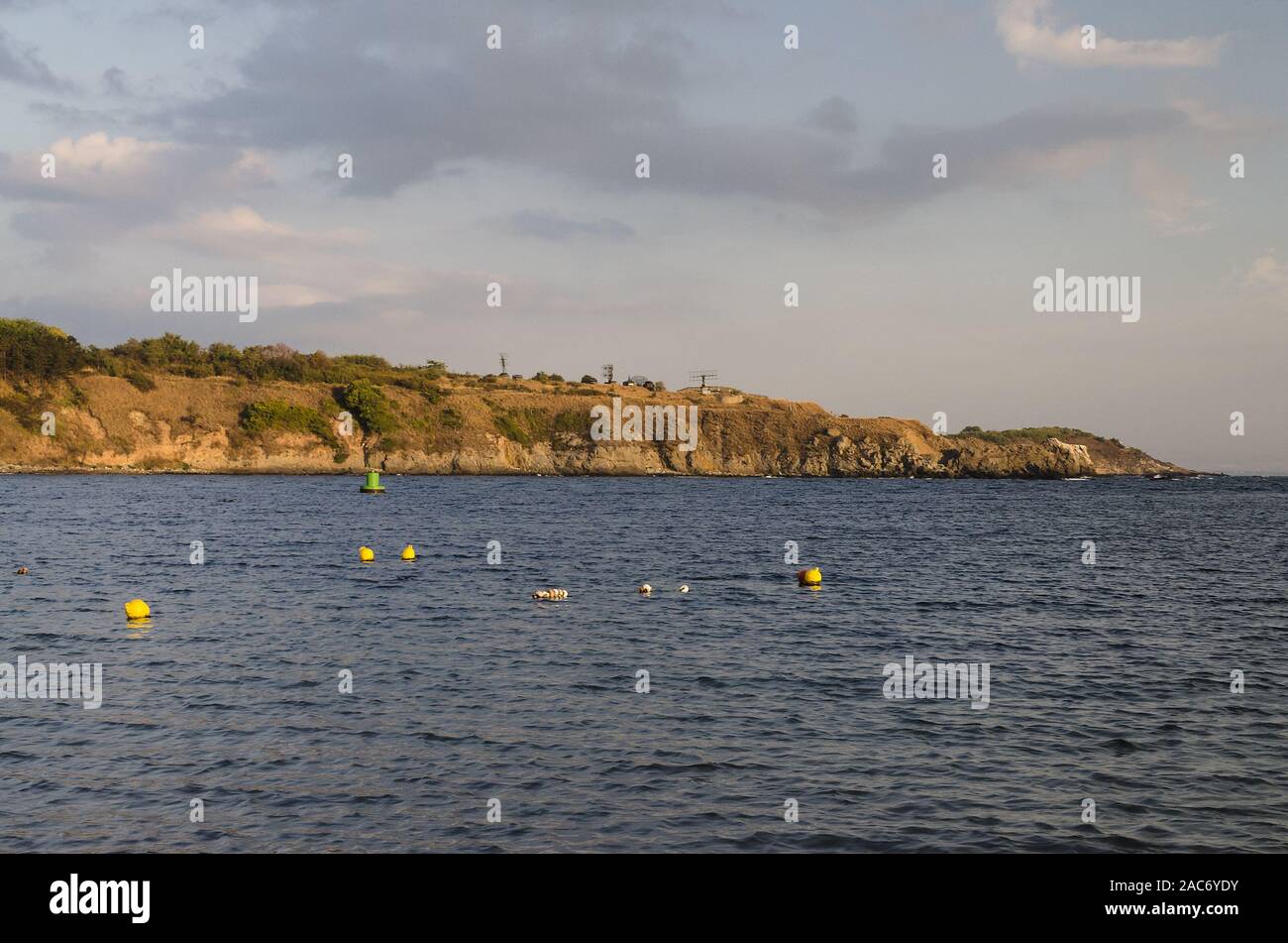 Early in the Morning on the beach in Chernomorets resort in Bulgaria ...