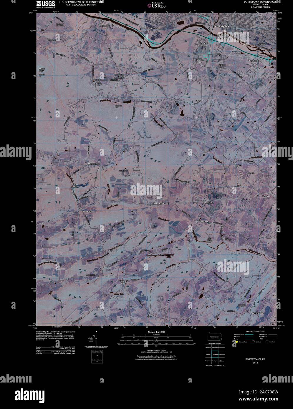 Pottstown map hi-res stock photography and images - Alamy