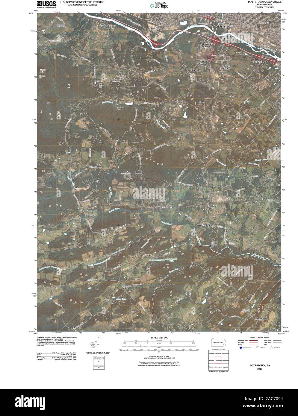 Pottstown pennsylvania map Cut Out Stock Images & Pictures - Alamy