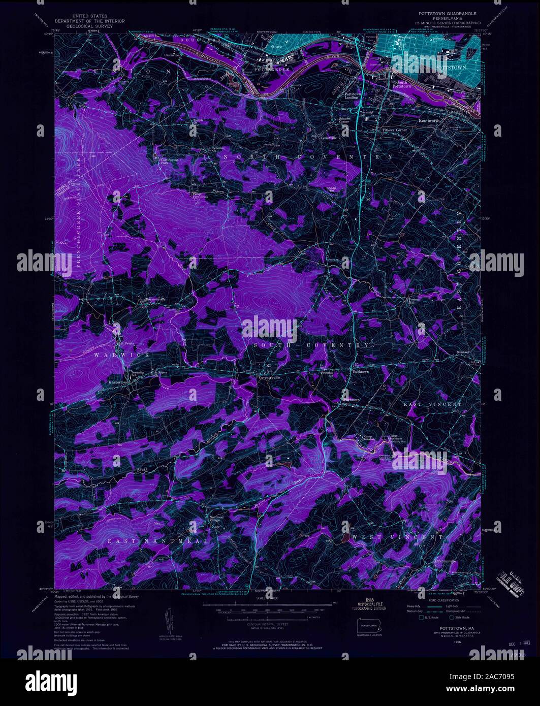 Pottstown map hi-res stock photography and images - Alamy