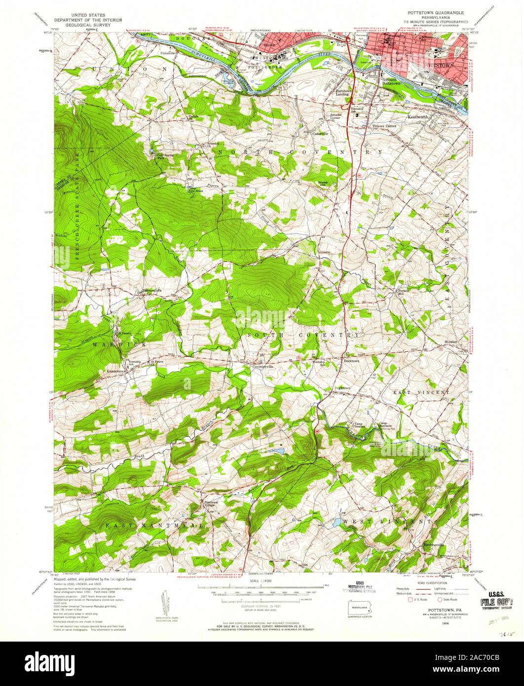 Pottstown map hi-res stock photography and images - Alamy