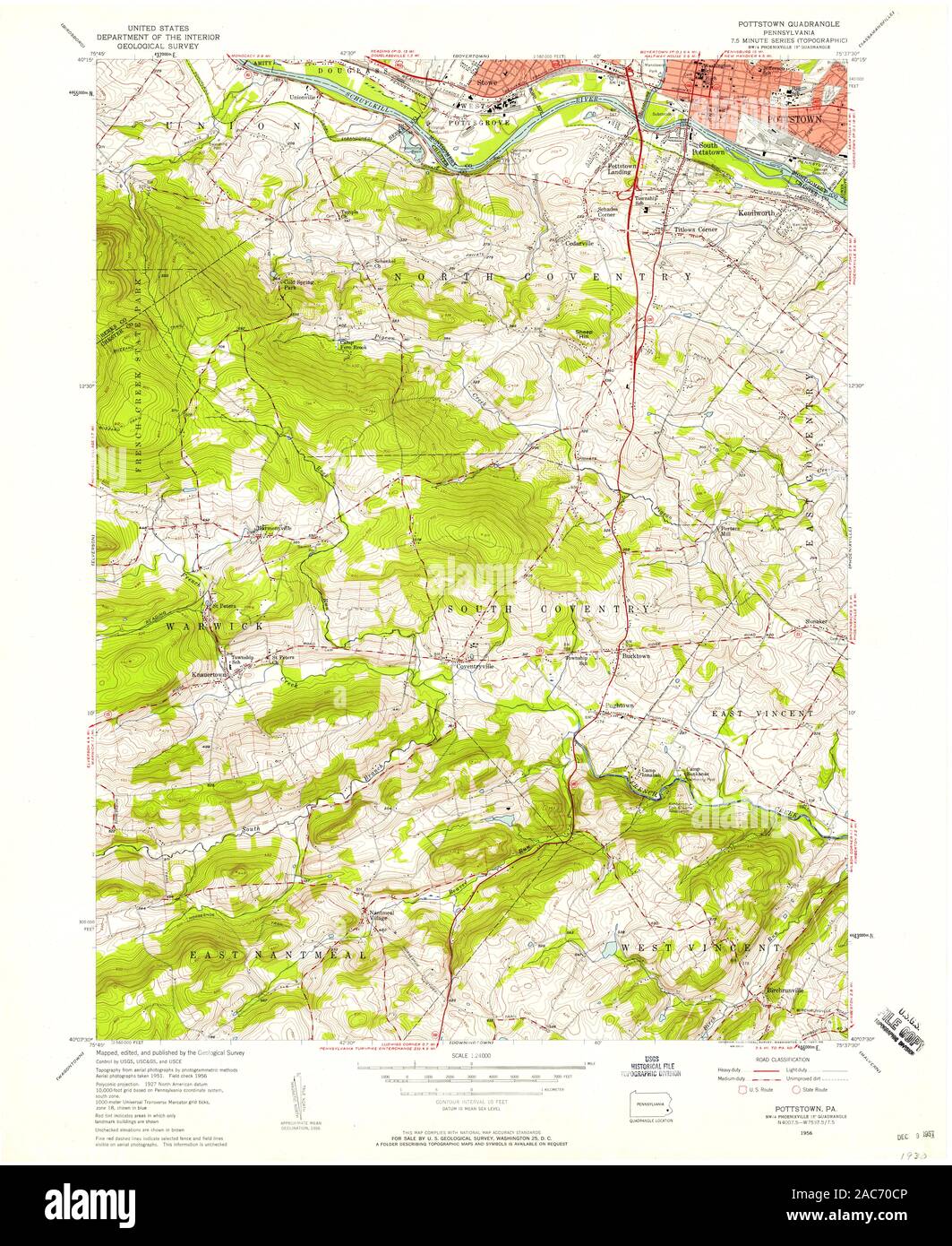 Pottstown map hi-res stock photography and images - Alamy