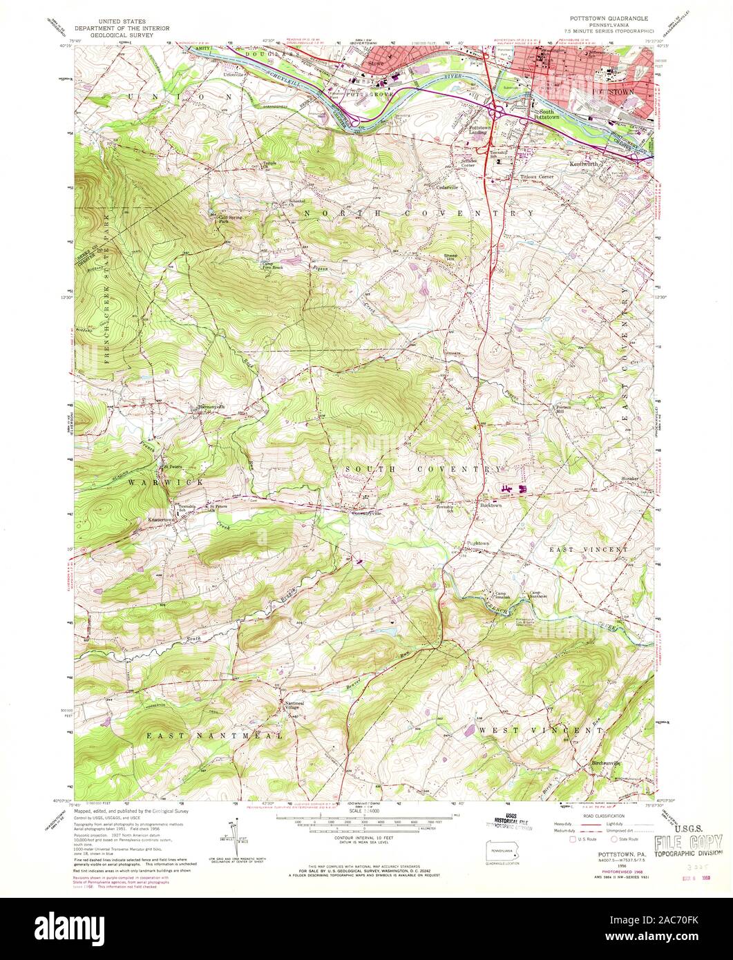 Pottstown map hi-res stock photography and images - Alamy