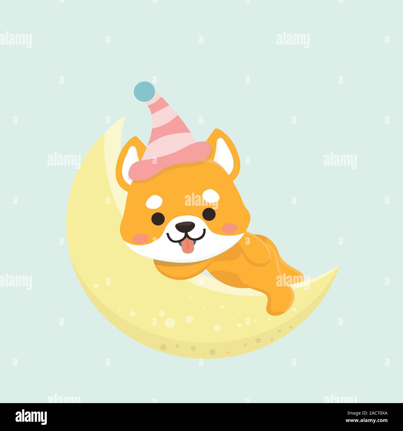 Vector illustration of cute Shiba Inu dog Stock Vector Image & Art - Alamy