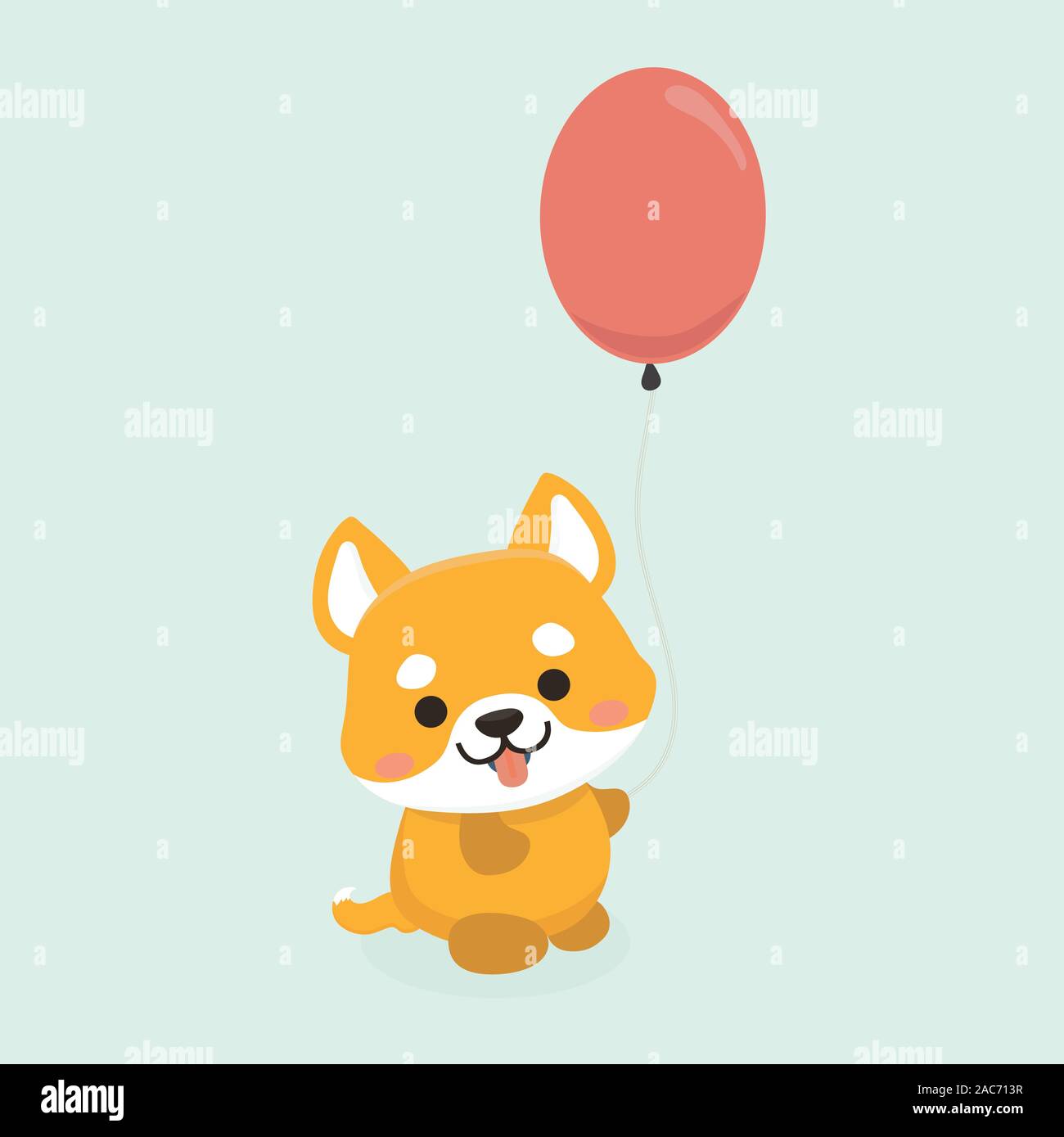 Vector illustration of cute Shiba Inu dog Stock Vector Image & Art - Alamy