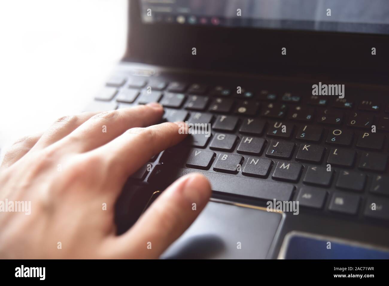 Close up business man typing hi-res stock photography and images - Alamy
