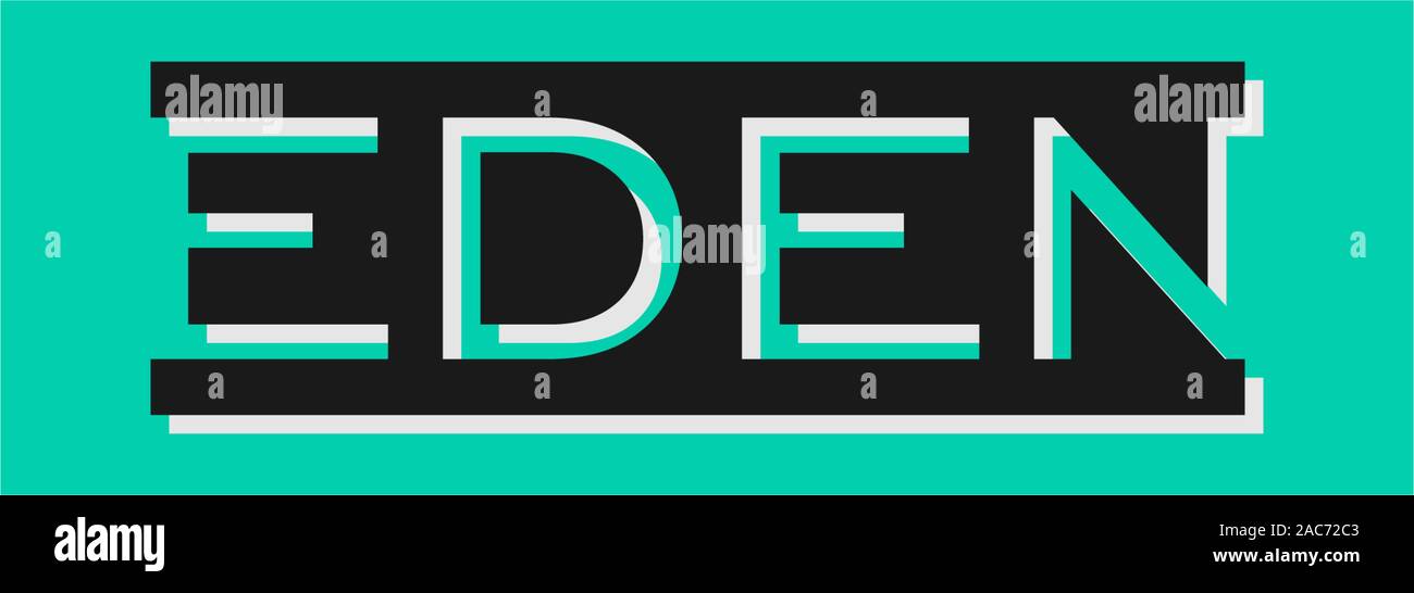 Eden Logo Design Template, Black, Green, Wordmark Logo Concept Stock ...