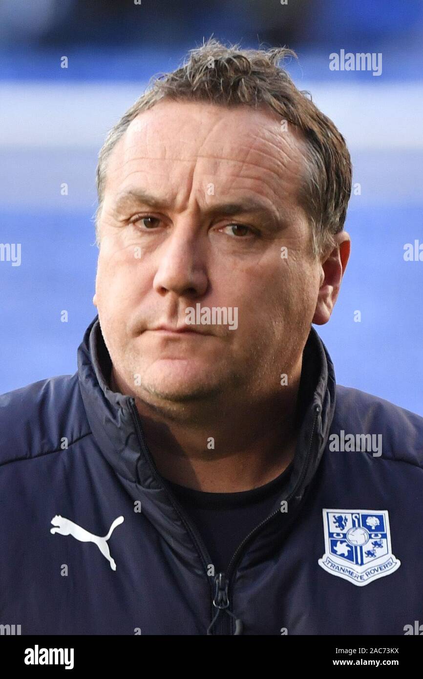 Tranmere Rovers' manager Micky Mellon during the FA Cup, second round ...