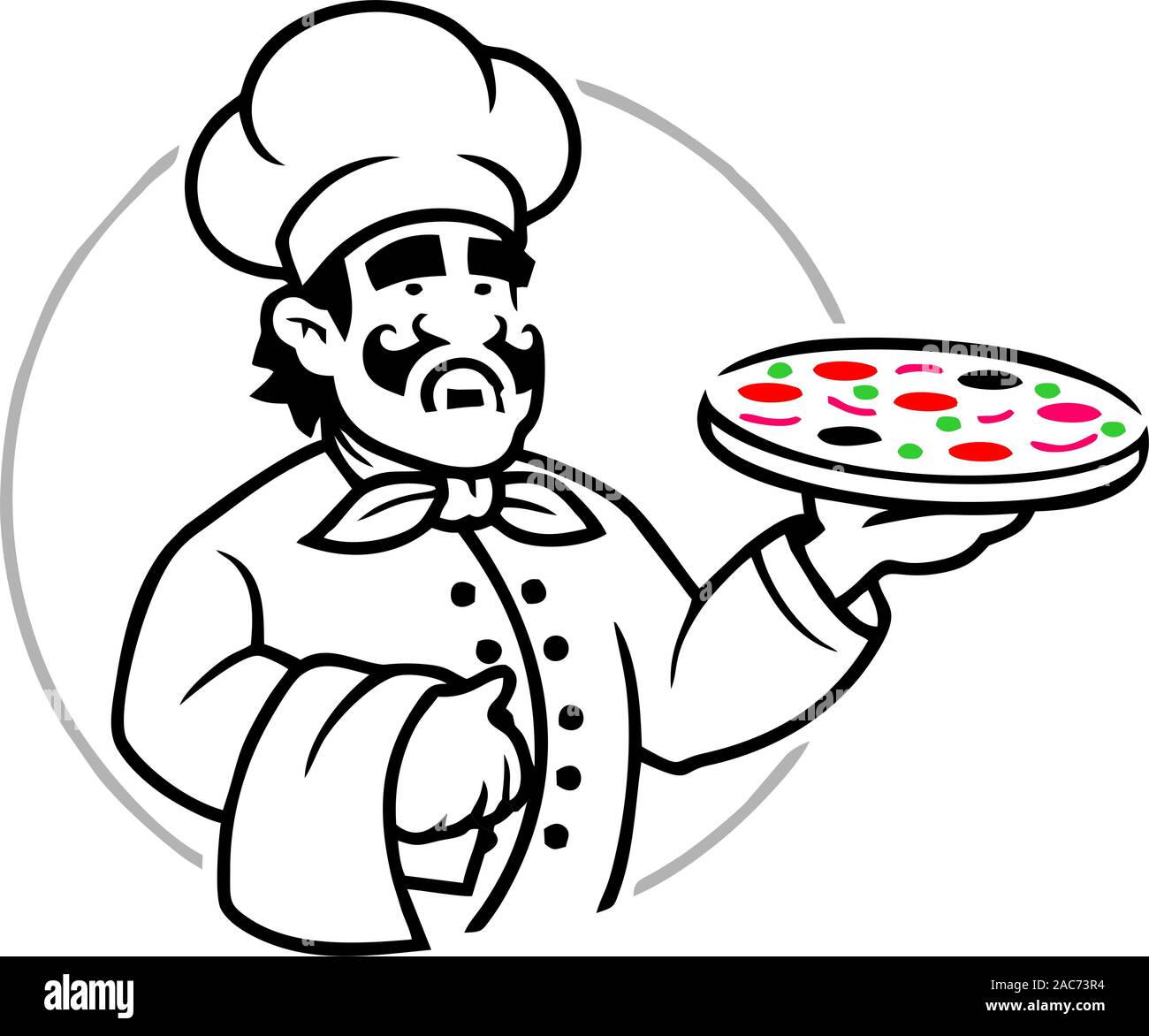 chef vector design coloured in hd Stock Photo - Alamy