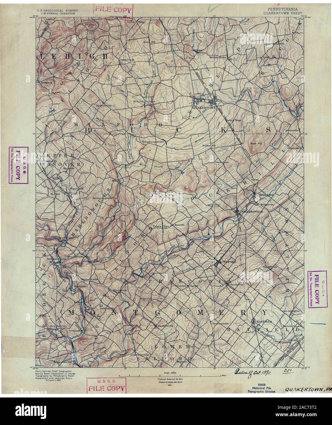 Quakertown pennsylvania map hi-res stock photography and images - Alamy