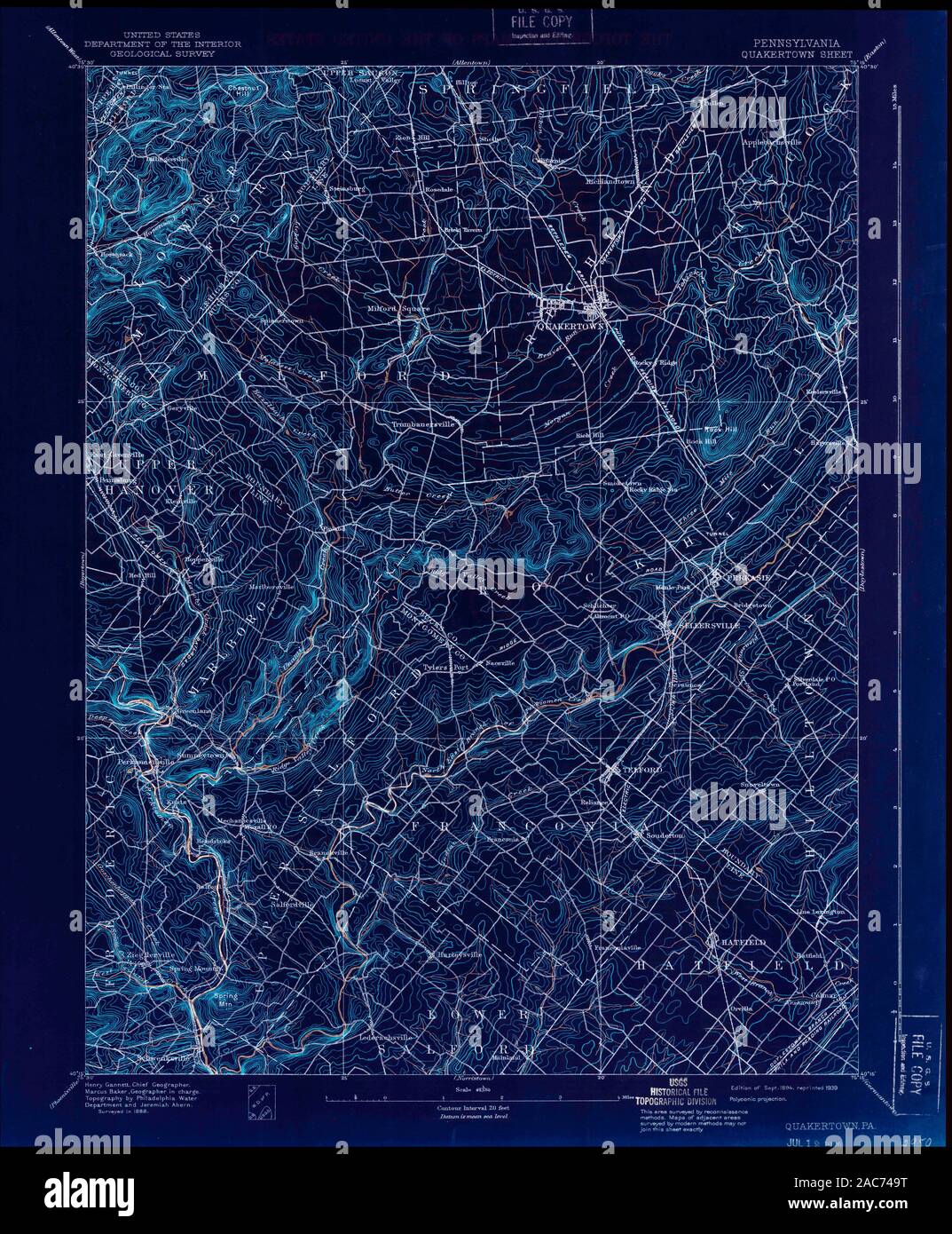 Quakertown pennsylvania map hi-res stock photography and images - Alamy