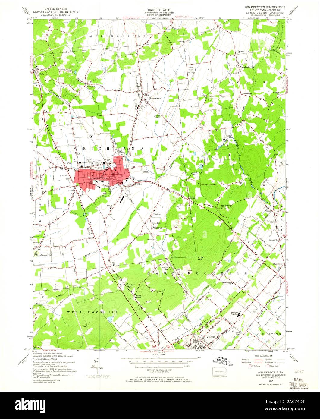Map of quakertown hi-res stock photography and images - Alamy