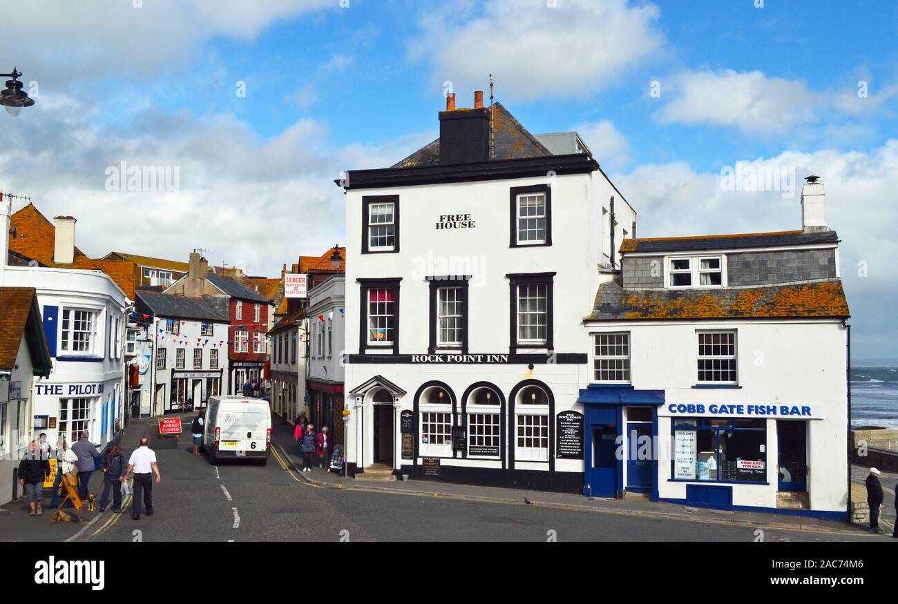 Rock Point Inn, Lyme Regis, Dorset, England, UK Stock Photo - Alamy