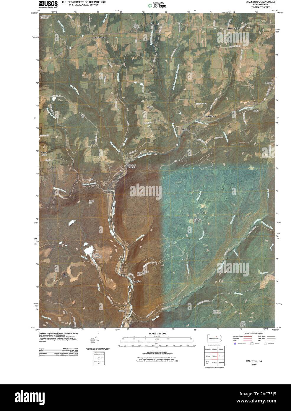 Map of ralston hi-res stock photography and images - Alamy