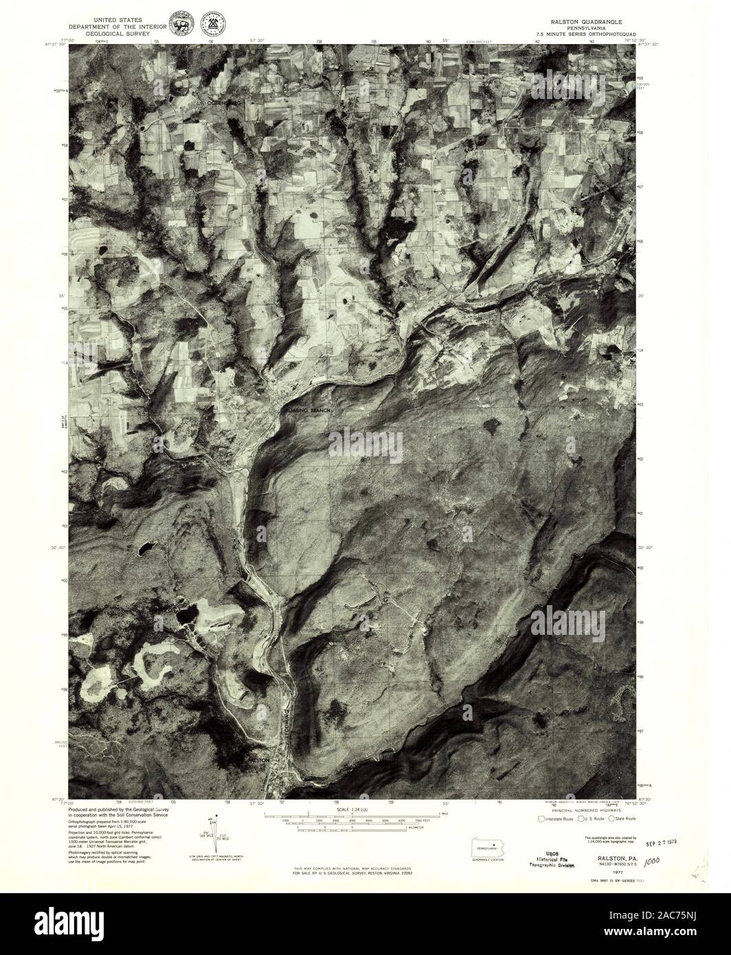 Map of ralston hi-res stock photography and images - Alamy