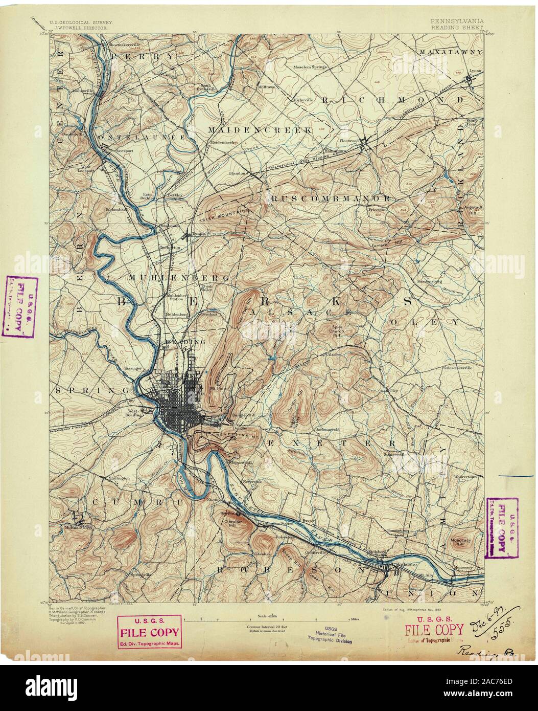 Reading pennsylvania map hi-res stock photography and images - Alamy