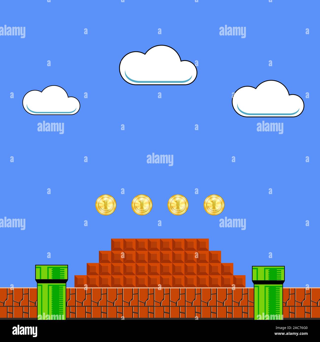 Super Mario Bros Game Background