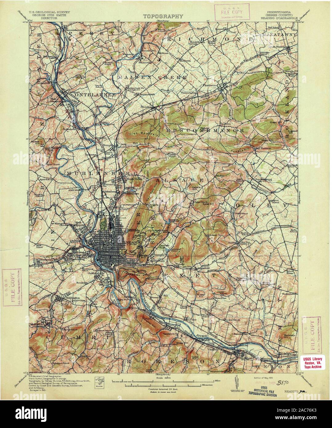 Reading pennsylvania map hi-res stock photography and images - Alamy