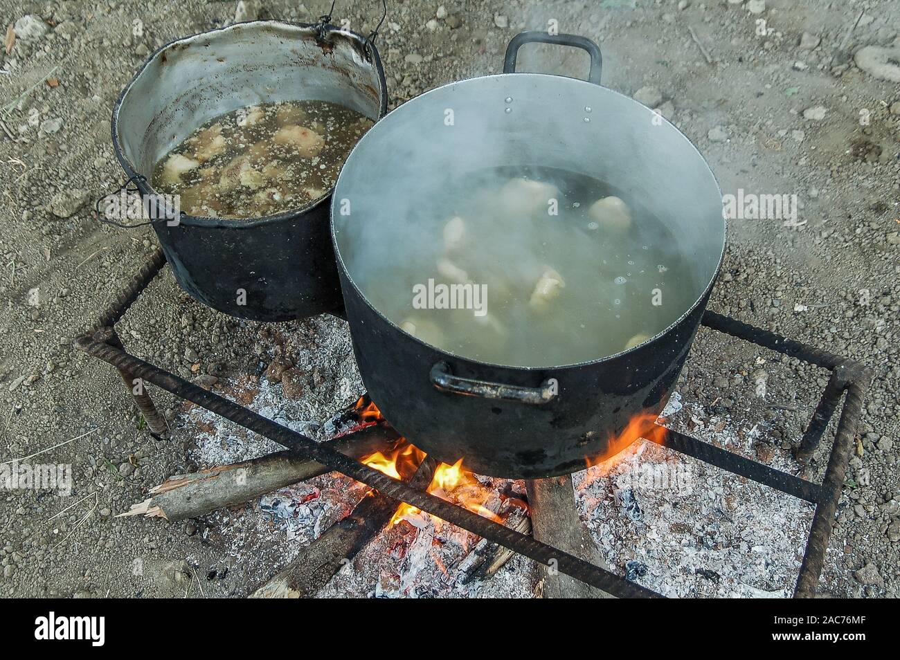 traditional open air cooking in Kakheti, Georgia Stock Photo - Alamy