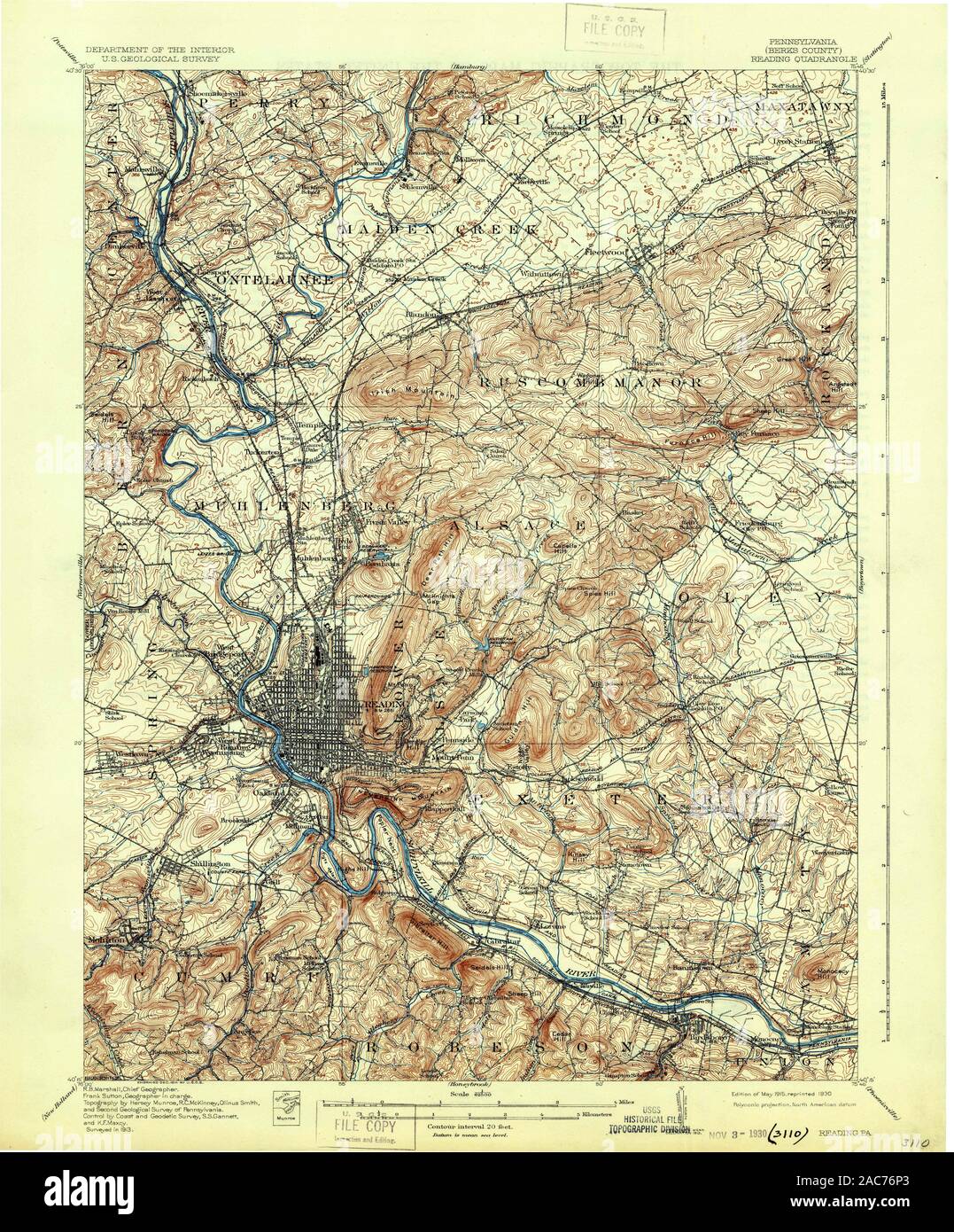 Reading pennsylvania map hi-res stock photography and images - Alamy