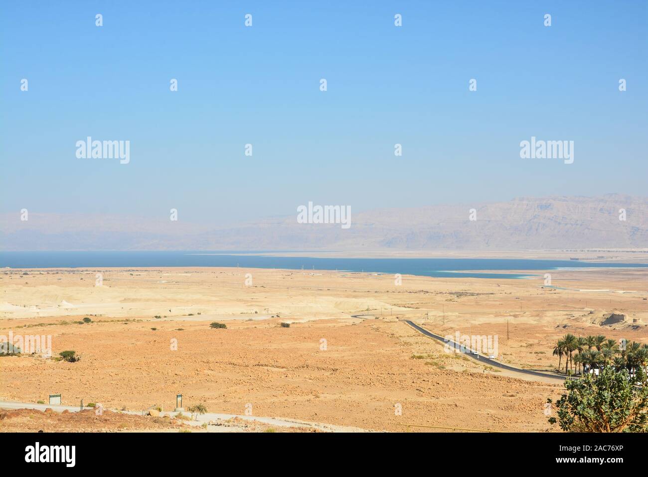 Israel. Judean Desert and the Dead Sea. Desert landscape at the end of ...