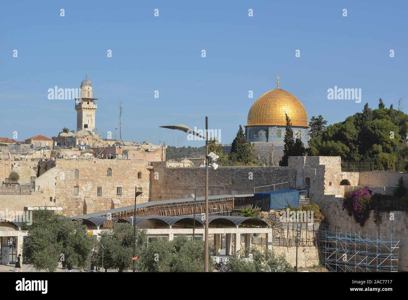 Dome of the Rock Mosque in Jerusalem. The most visible building in ...