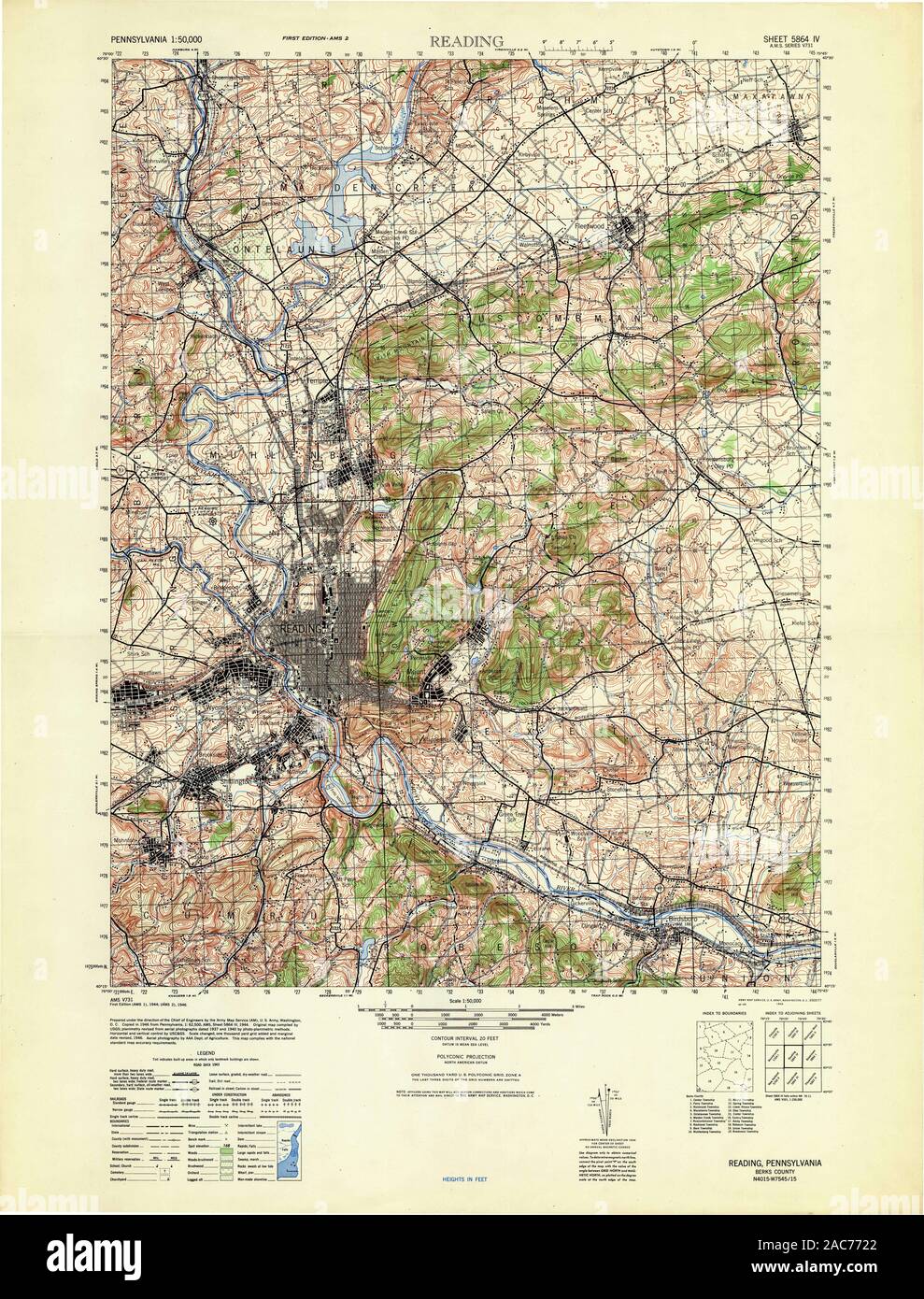 Reading pennsylvania map hi-res stock photography and images - Alamy