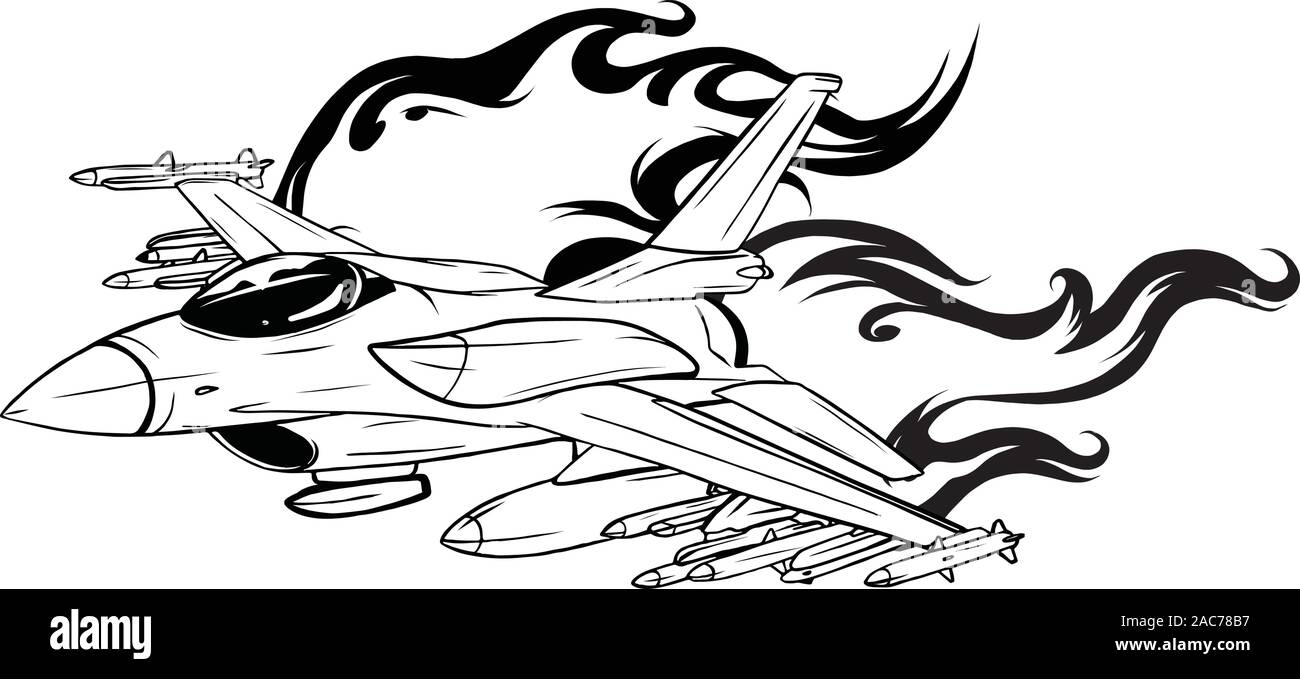 Vector Cartoon Fighter Plane. Twin-engine, variable-sweep wing ...