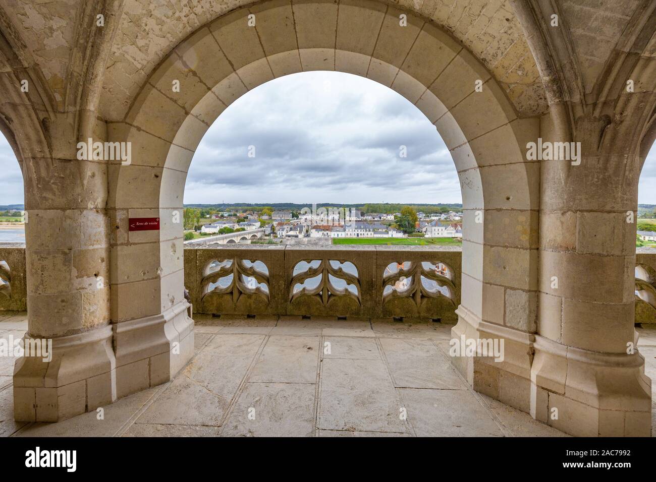 Amboise, France -October 16, 2019: View from Chateau d'Amboise on the ...