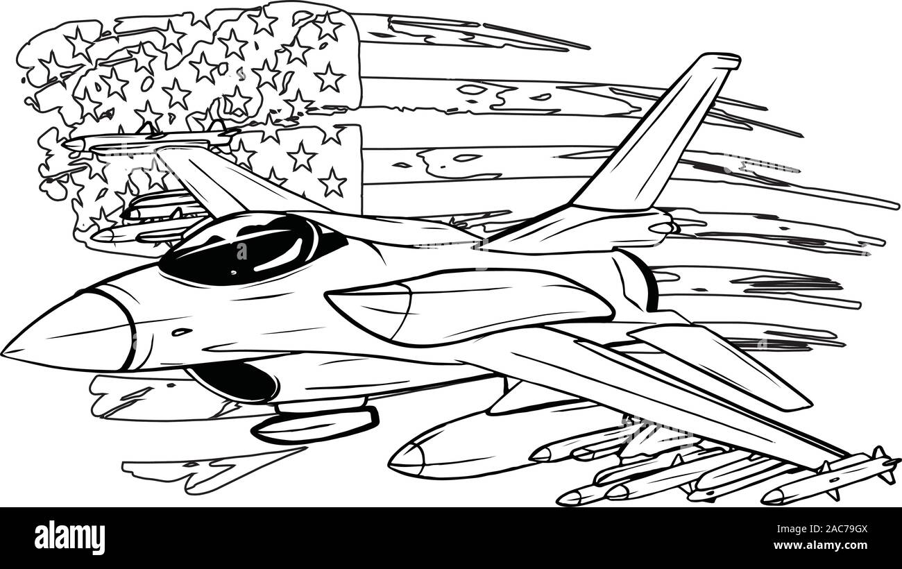 Vector Cartoon Fighter Plane. Twin-engine, variable-sweep wing ...