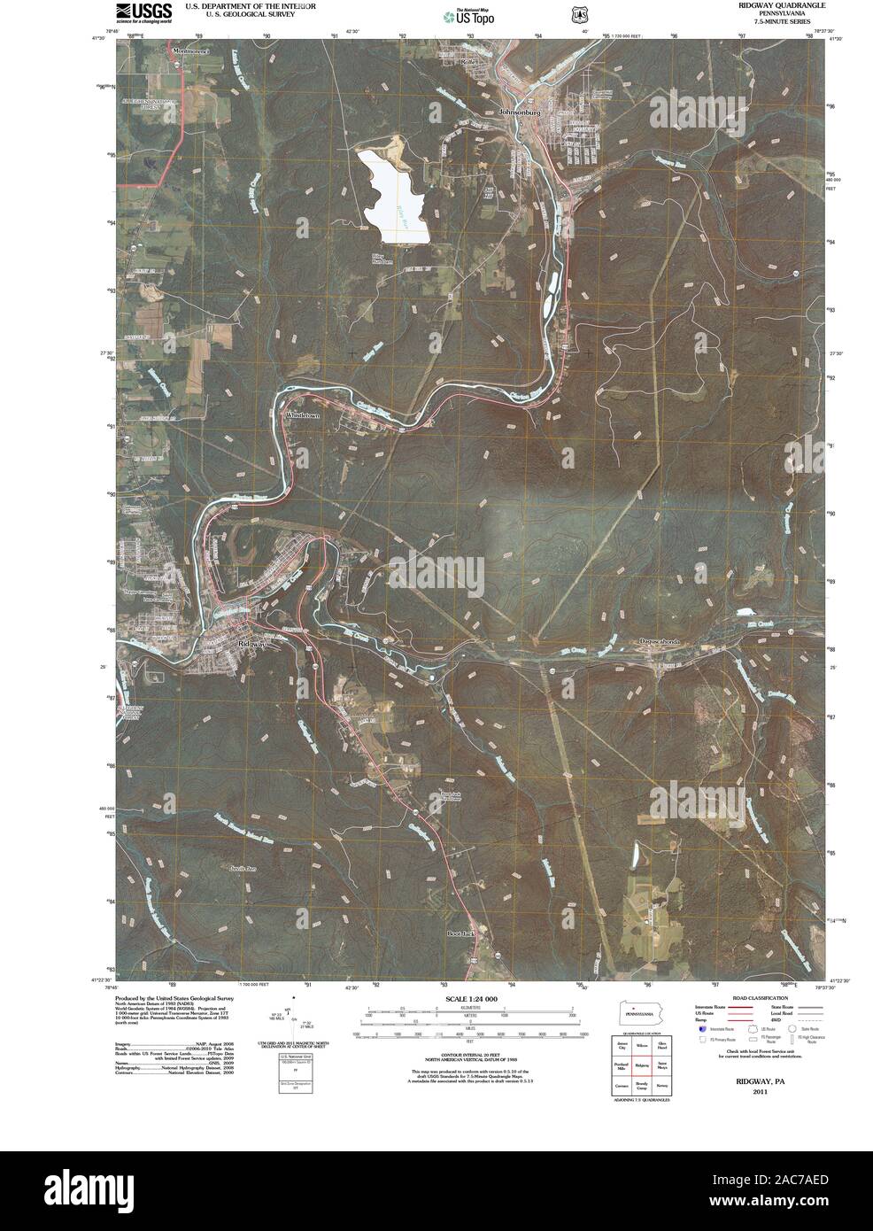 Map of ridgway pennsylvania hi-res stock photography and images - Alamy
