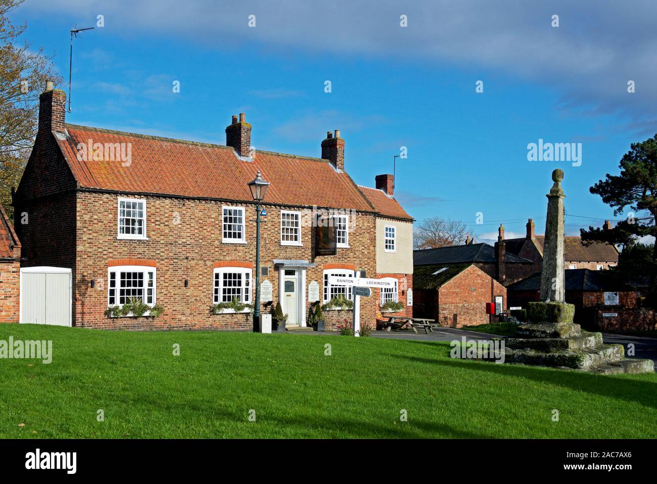 The Wellington Inn, in the village of Lund, East Yorkshire, England UK ...