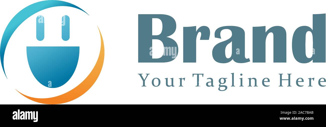 Electrical Socket Logo Design Template, Electrical Element Logo Concept ...