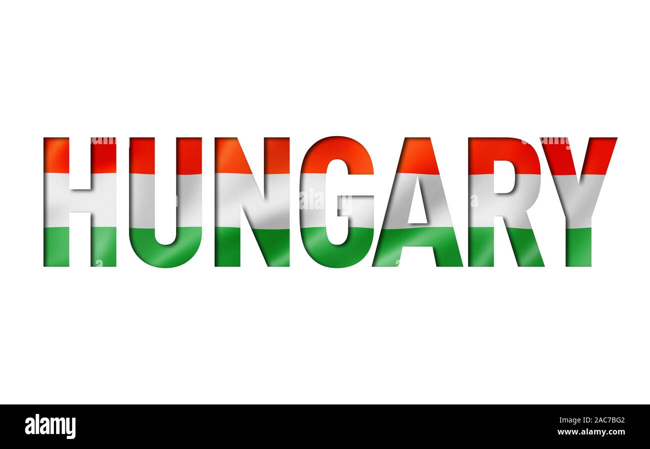 hungarian flag text font. hungary symbol background Stock Photo - Alamy